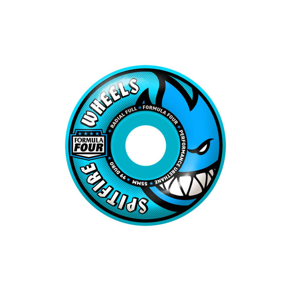 Spitfire Formula Four Radial Full Blue Wheels 55mm - 99D – Holistic ...